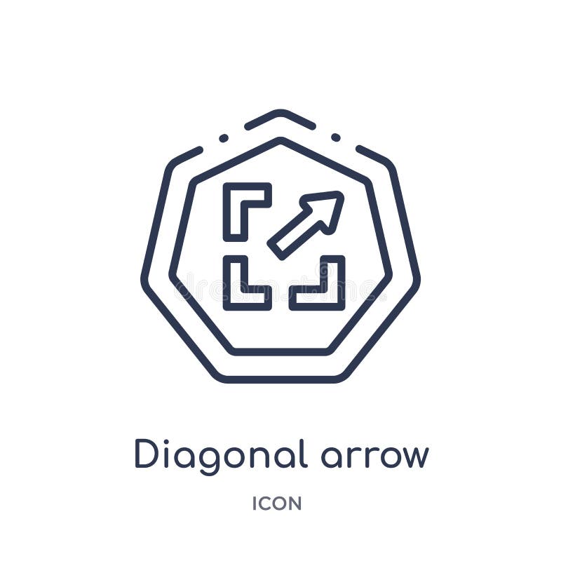 Linear Diagonal Resize Icon from Arrows Outline Collection. Thin Line ... Linear Diagonal Resize Icon from Arrows Outline Collection. Thin Line ...