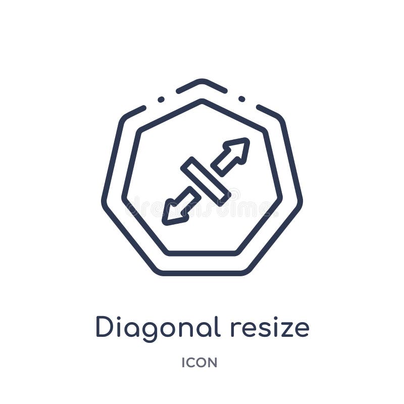 Linear Diagonal Resize Icon From Arrows Outline Collection. Thin Line ... Linear Diagonal Resize Icon From Arrows Outline Collection. Thin Line ...