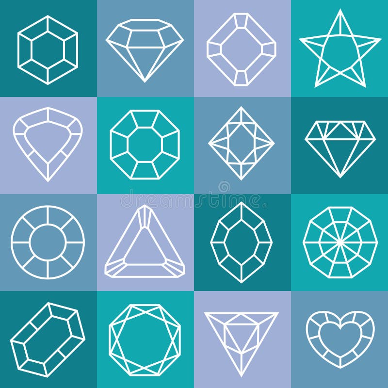 Linear Diamond Shape with Star and Diamond Hanging Inside Patter Stock ...