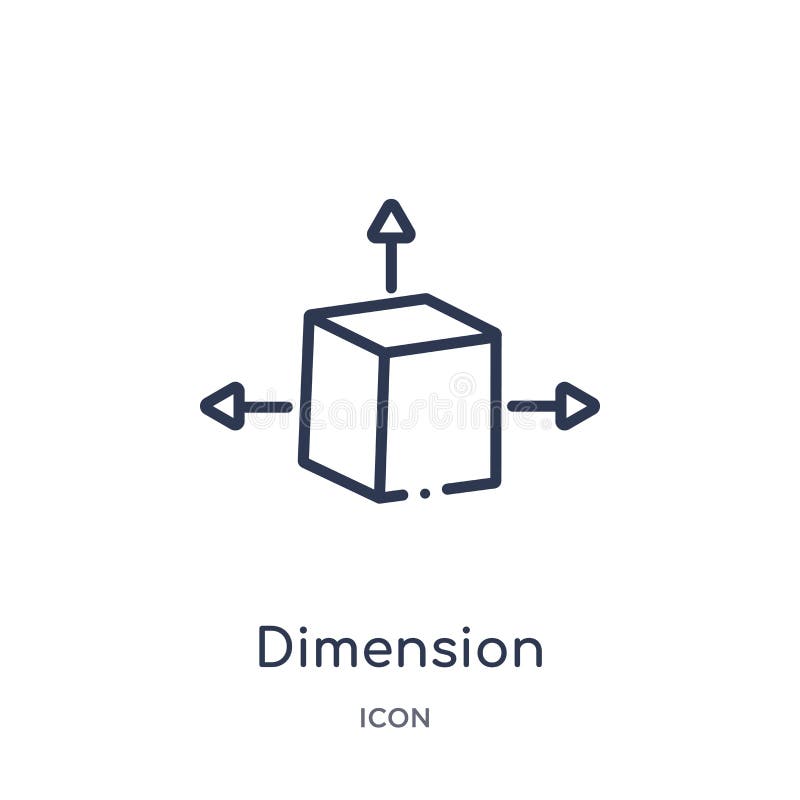 Linear Dimension Icon from Geometry Outline Collection. Thin Line ...