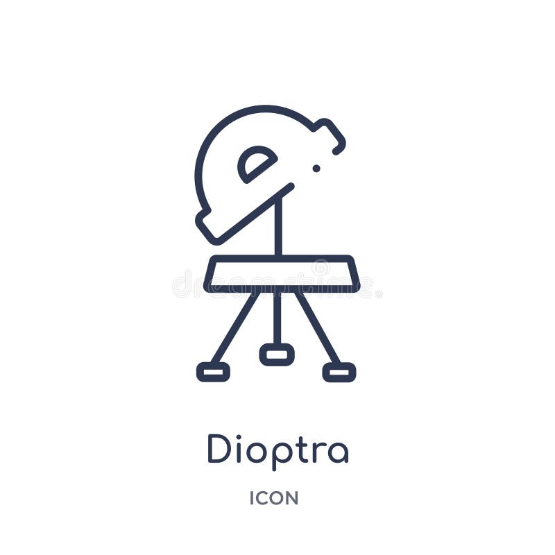 Dioptra Linear Icon. Modern Outline Dioptra Logo Concept on Whit Stock ...