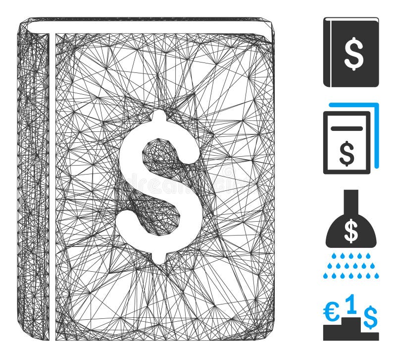 Linear Dollar Book Vector Mesh Stock Vector - Illustration of prices ...