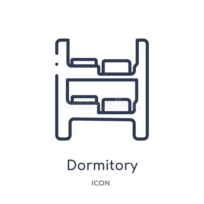 Dormitory Icon in Trendy Design Style. Dormitory Icon Isolated on White ...