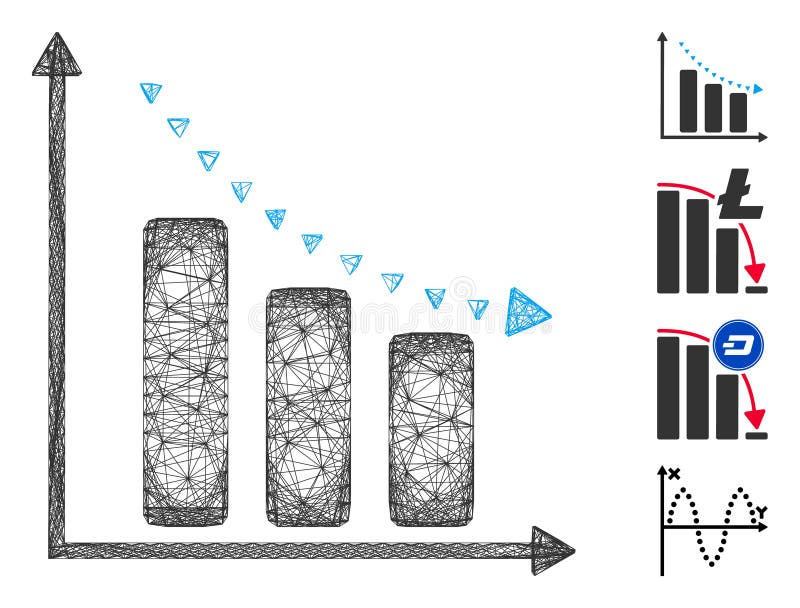 Negative trend icon stock illustration. Illustration of graphic - 148419694