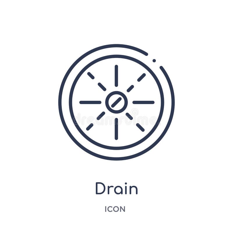 Linear Drain Icon from Construction and Tools Outline Collection. Thin ...