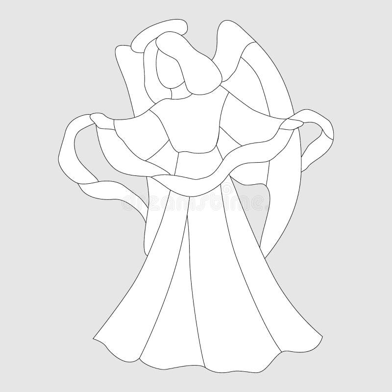 1531 Angels, Linear Drawing in Black and White, a Sketch for Stained ...