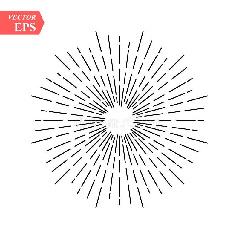 Black White Sun Rays Drawing Vector Stock Illustrations – 1,602 Black ...