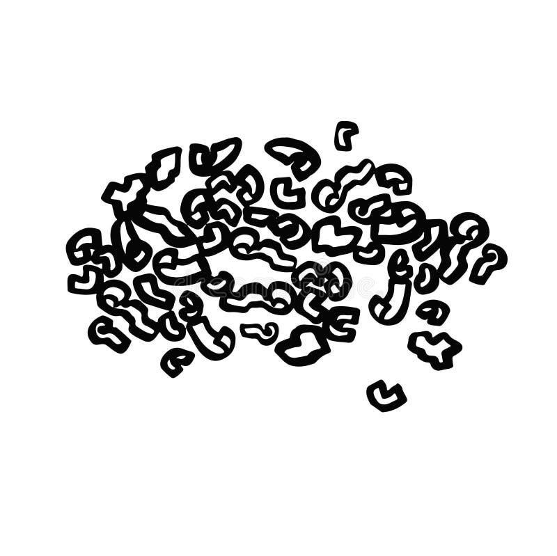 Linear Drawing of Tea Leaves, Dry Tea Vector. Stock Illustration ...