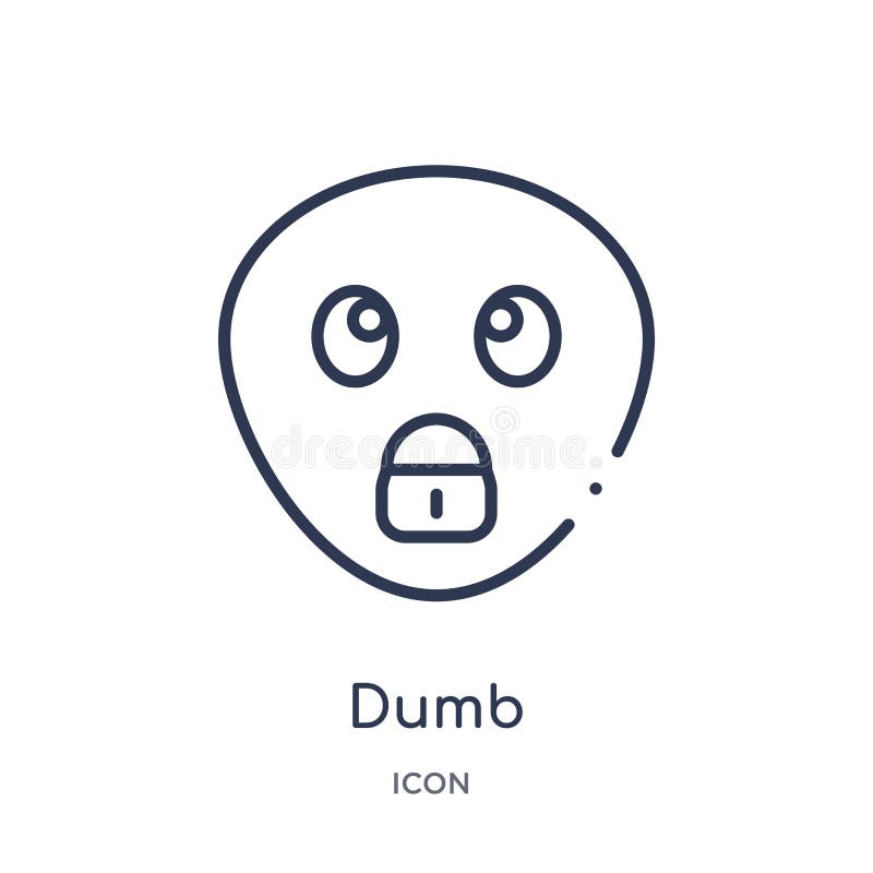 Dumb Icon in Trendy Design Style. Dumb Icon Isolated on White ...