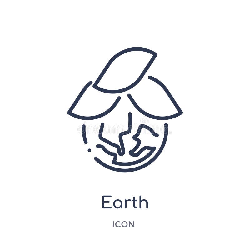 Linear Earth Globe Icon from Education Outline Collection. Thin Line ...