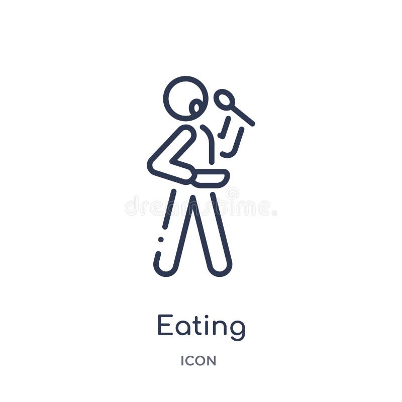 Man Eating Icon in Trendy Design Style. Man Eating Icon Isolated on ...