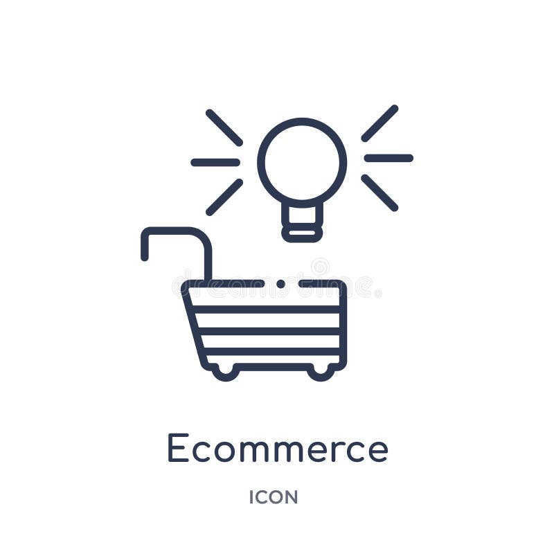 Linear Ecommerce Solutions Icon from General Outline Collection. Thin ...