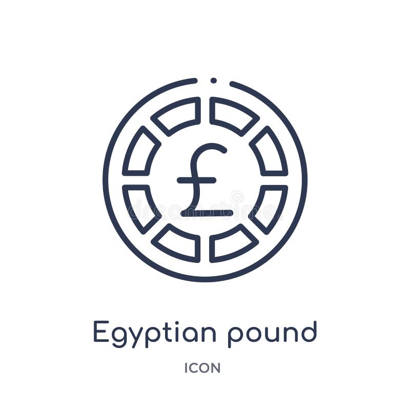Linear Egyptian Pound Icon From Africa Outline Collection Thin Line