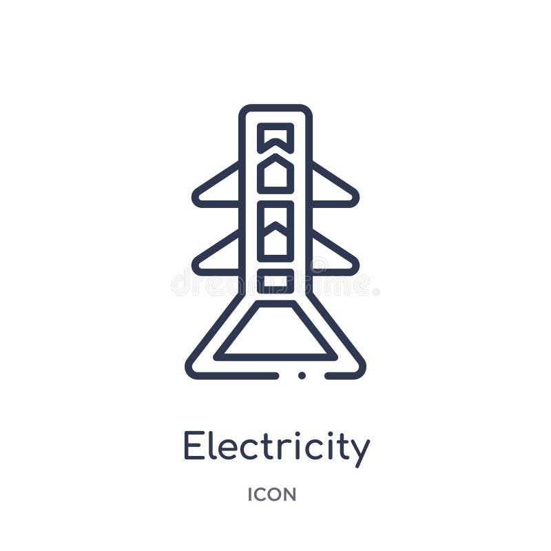 Linear Electricity Icon from Electrian Connections Outline Collection ...