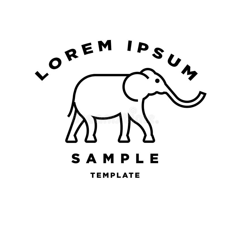 No Elephant Sign. Red Prohibition Sign . Stock Vector - Illustration of ...