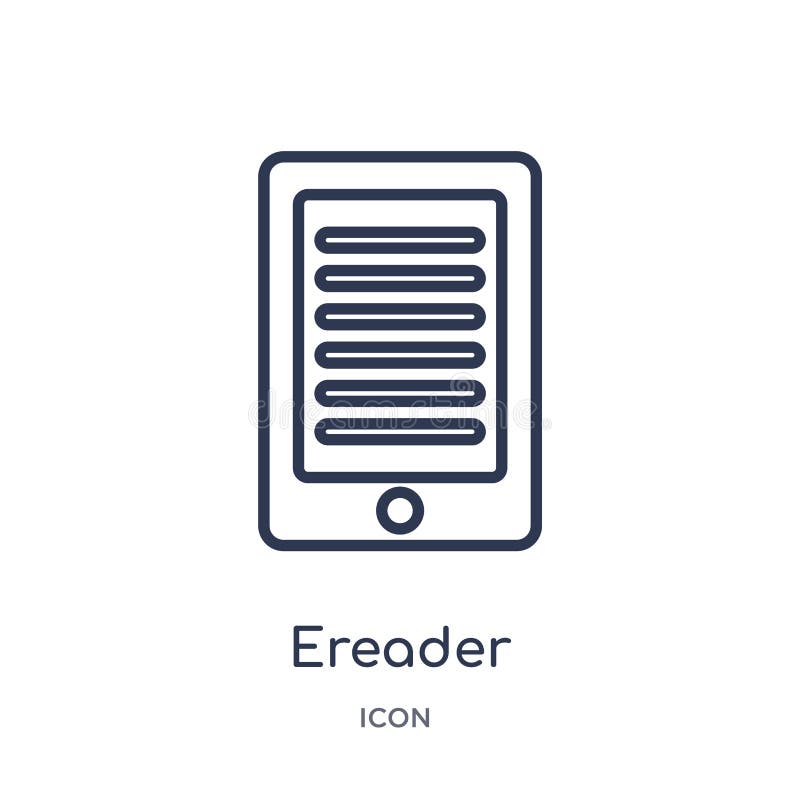 Ereader Linear Icon. Modern Outline Ereader Logo Concept on Whit Stock ...
