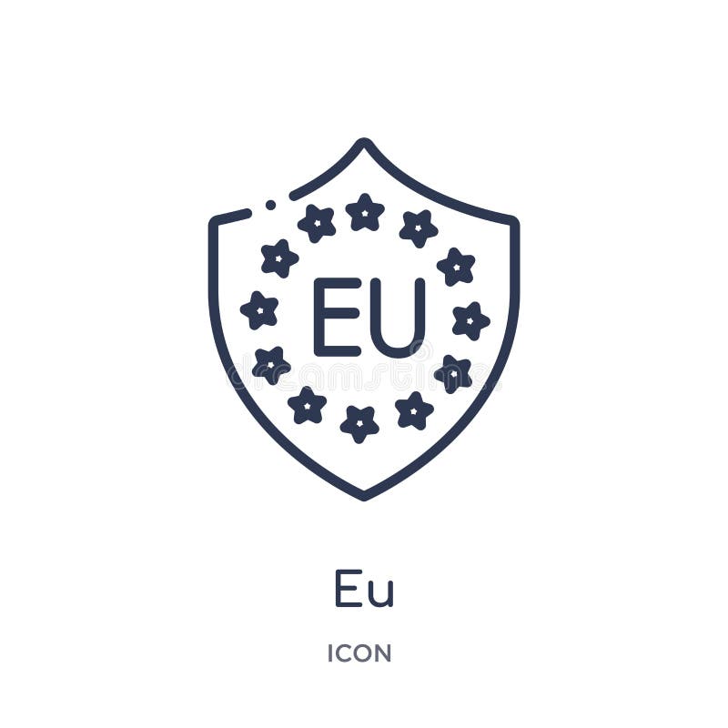 Linear Eu Icon from Gdpr Outline Collection. Thin Line Eu Icon Isolated ...