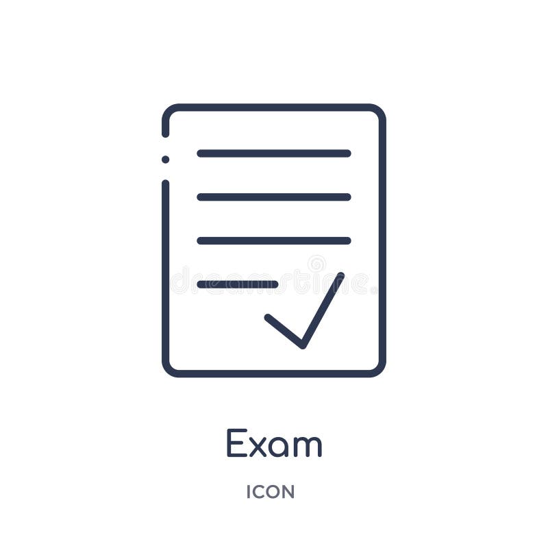 Linear Exam Icon from Education Outline Collection. Thin Line Exam ...