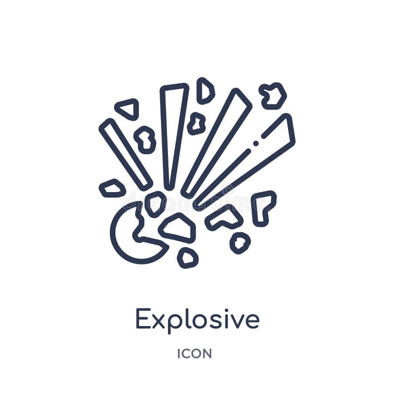 Explosive Icon Vector Sign and Symbol Isolated on White Background ...