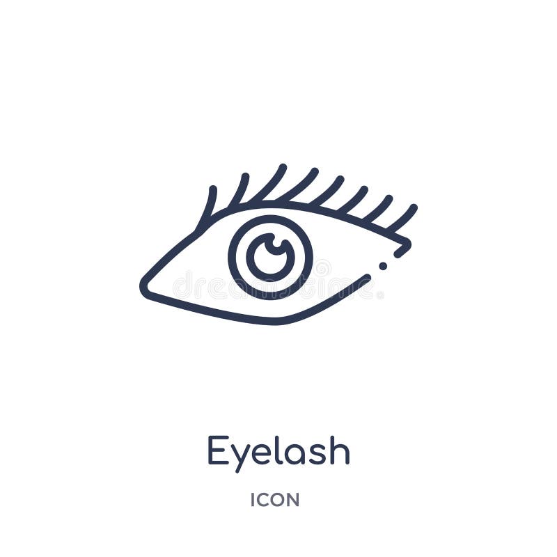 Eye with Lashes Icon in Trendy Design Style. Eye with Lashes Icon ...
