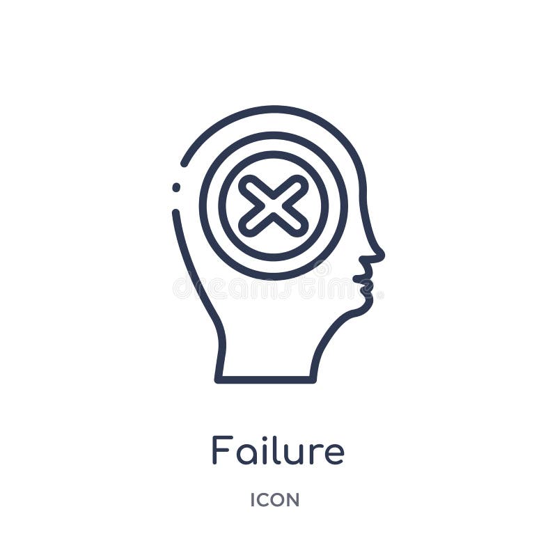Outline Failure Vector Icon. Isolated Black Simple Line Element ...