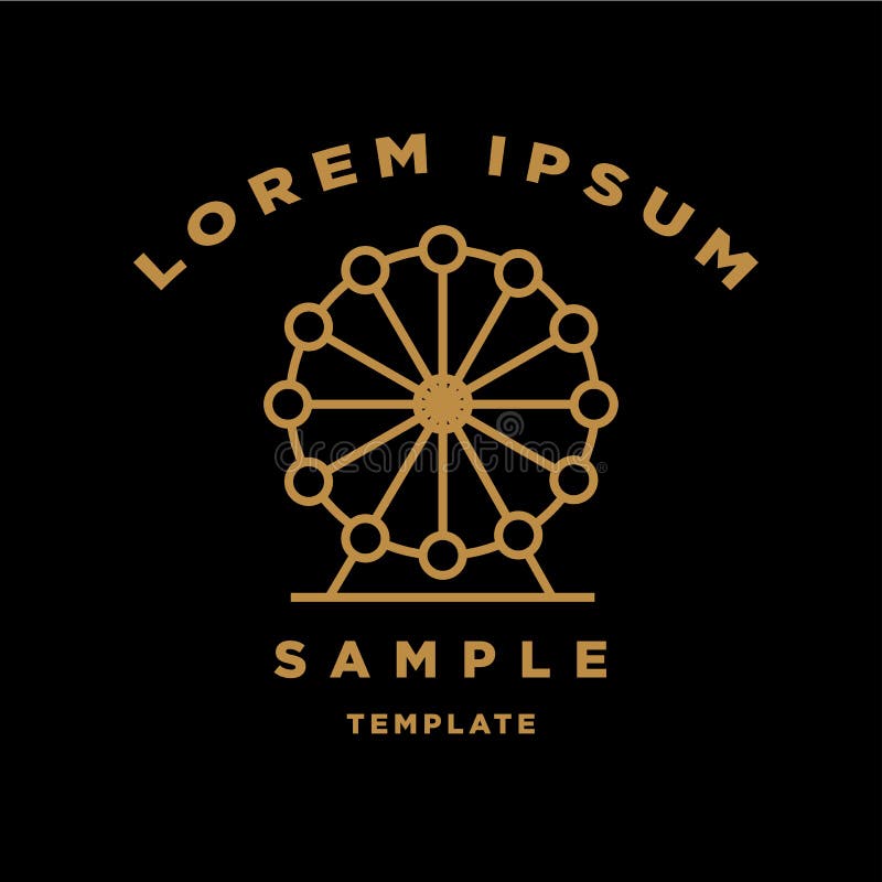 Linear Ferry Wheel Sign Vector Design Stock Vector - Illustration of ...