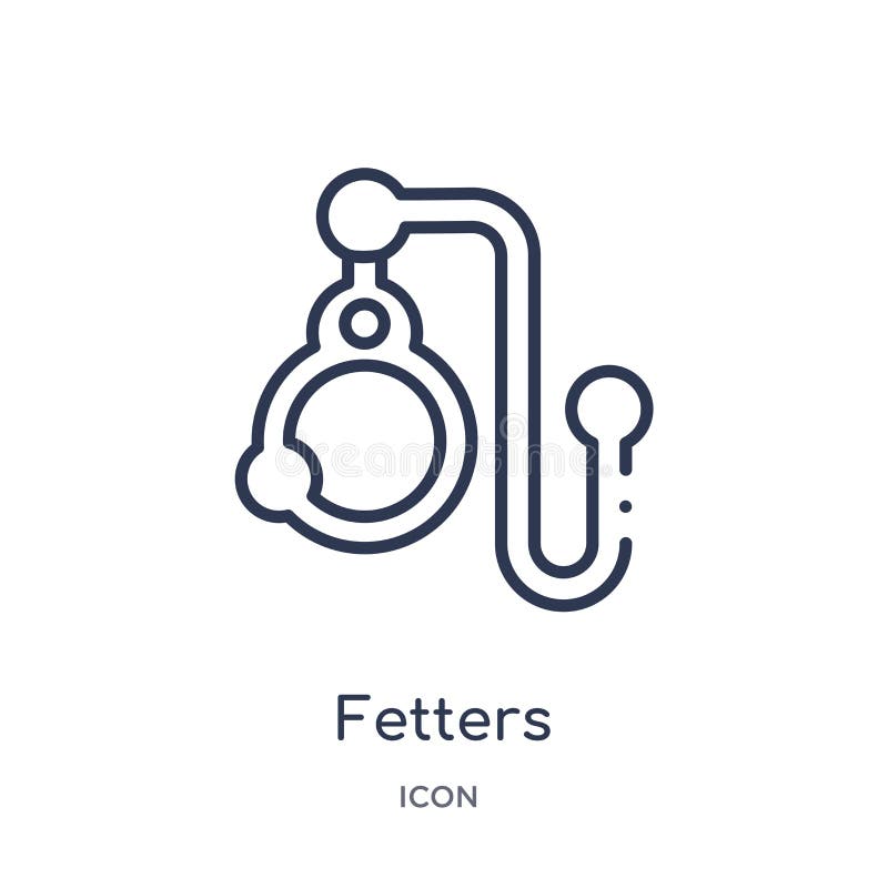 Fetters on a White Background. Cartoon Illustration of the Shackles ...