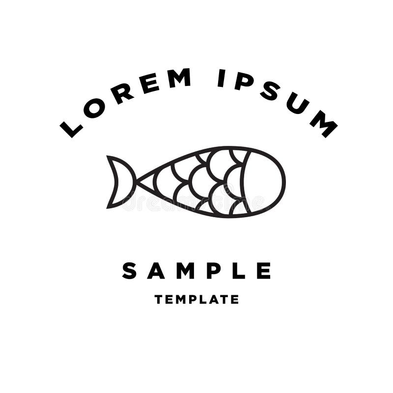 Linear Fish Sign Vector Design Stock Vector - Illustration of minimal ...
