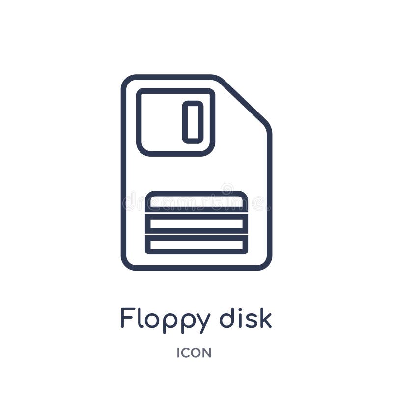 Diskette Icon in Trendy Design Style. Diskette Icon Isolated on White ...