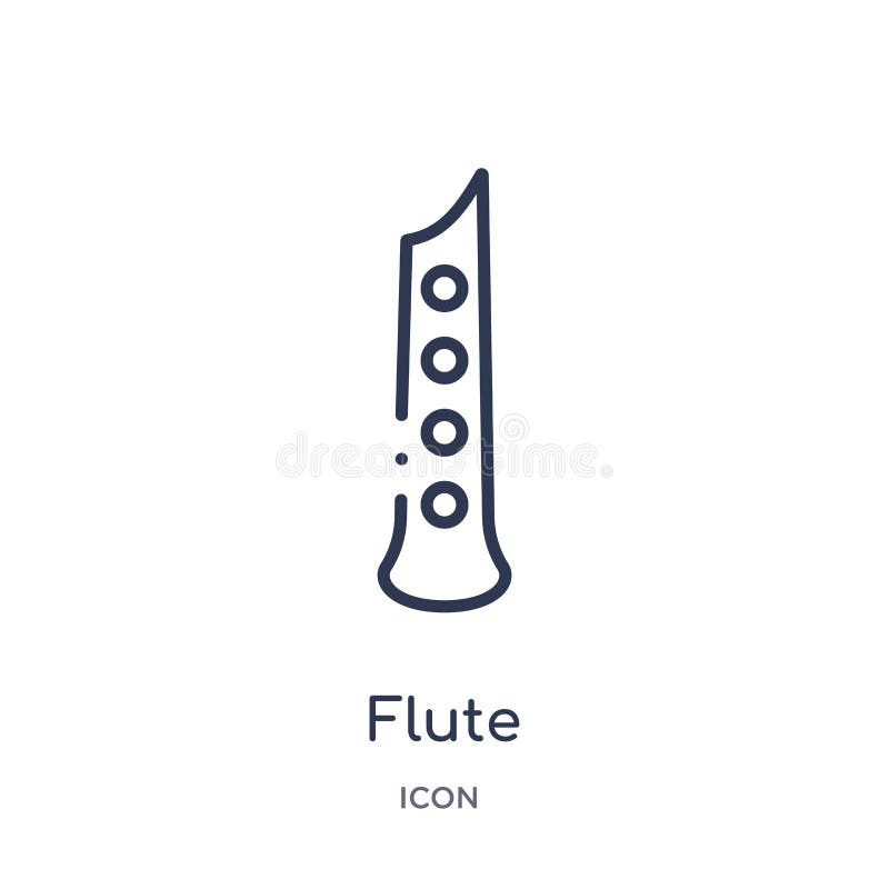 Linear Flute Icon from Education Outline Collection. Thin Line Flute ...