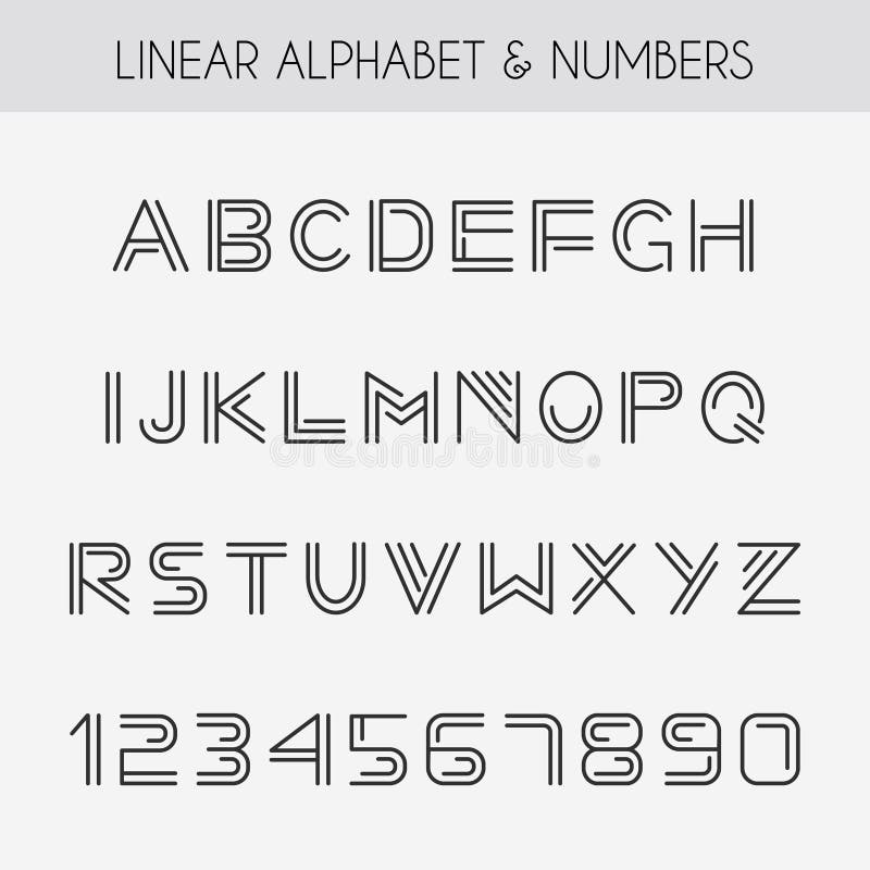 Linear font stock vector. Illustration of lines, calligraphy - 52383093