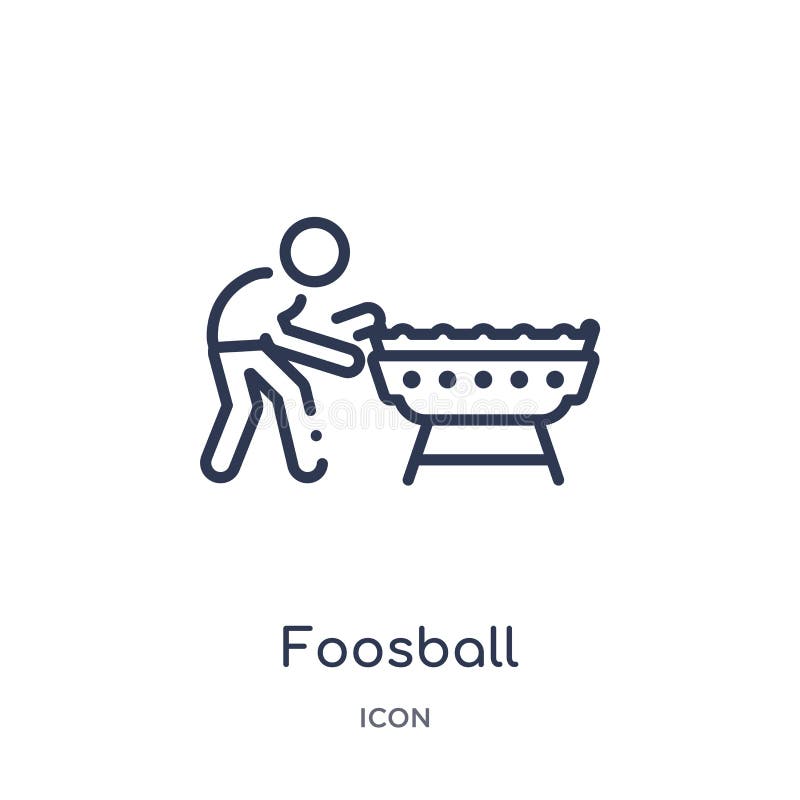 Foosball Outline Vector Icon. Thin Line Black Foosball Icon, Flat ...