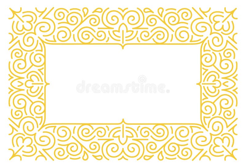Linear Frames, Design Template. Stock Vector - Illustration of frame ...