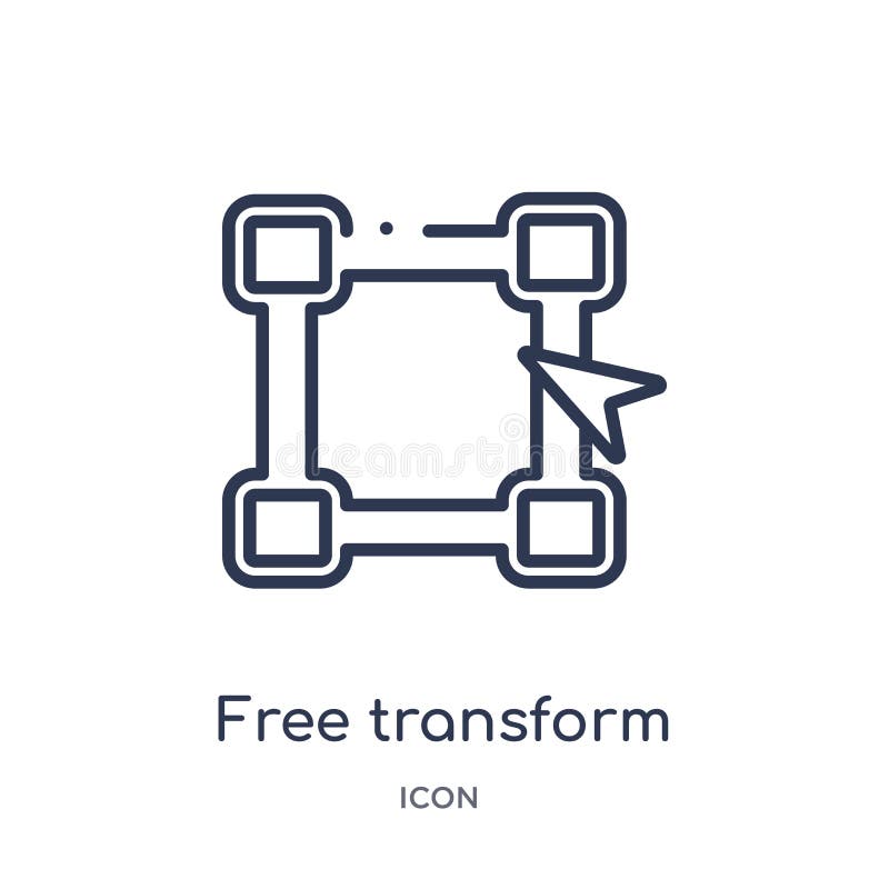 Linear Free Transform Icon from Edit Tools Outline Collection. Thin ...