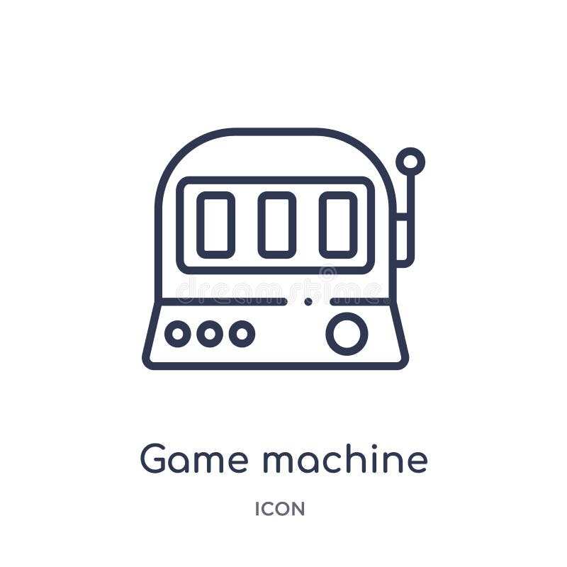 Linear Slot Machine Icon from Entertainment and Arcade Outline ...