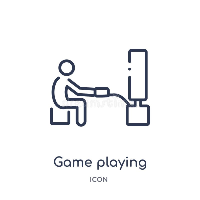 Linear Game Playing Icon from Activity and Hobbies Outline Collection ...