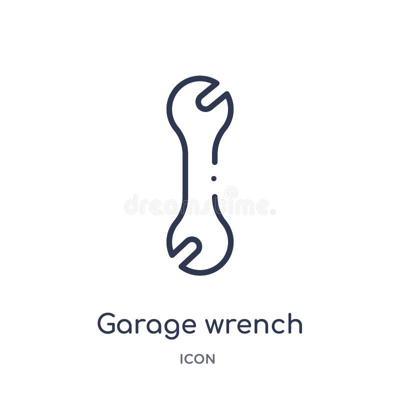 Linear Garage Wrench Icon from Construction Tools Outline Collection ...