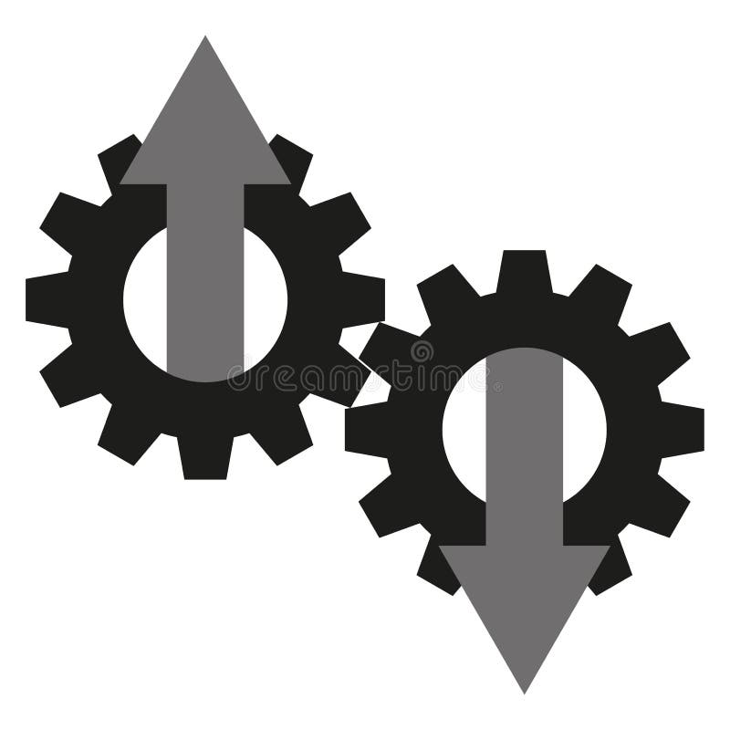 Gears of the Arrow. Reload Mechanism Work. Vector Illustration Stock ...