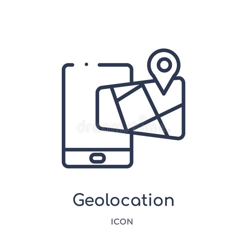 Geolocation Icon in Trendy Design Style. Geolocation Icon Isolated on ...