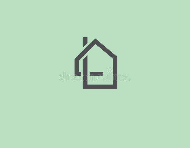 Linear Geometric Logo House Icon for Construction Company Stock Vector ...