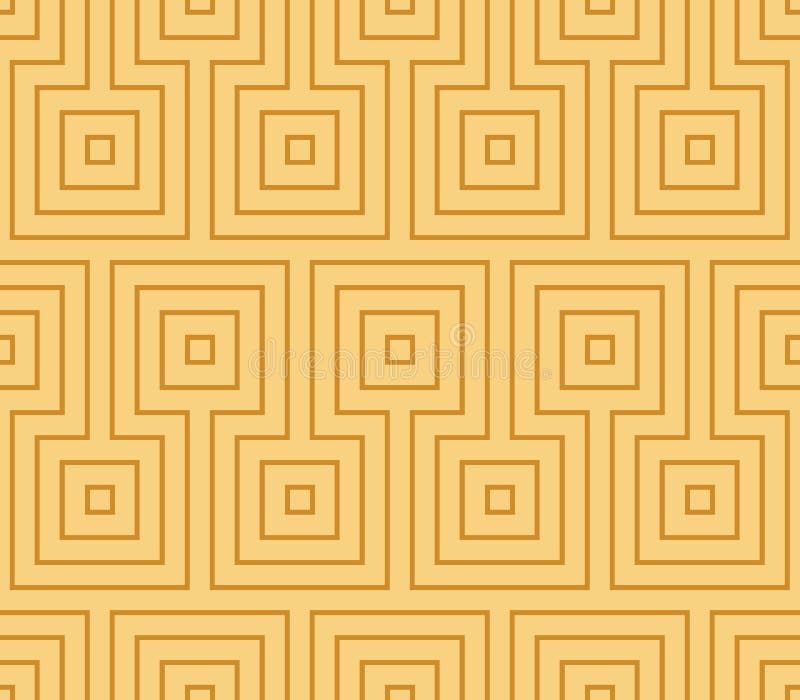 Linear Geometric Seamless Pattern of Square Figure Stock Vector ...