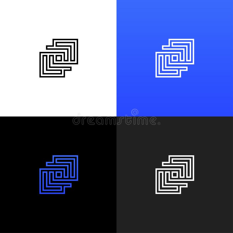 Linear Geometric Square Logo. Linear Geometric Square Logo. Stock ...