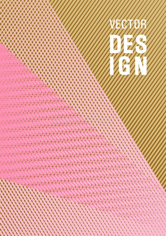 Linear Geometry Poster Background Vector Template. Simple Annual Report ...