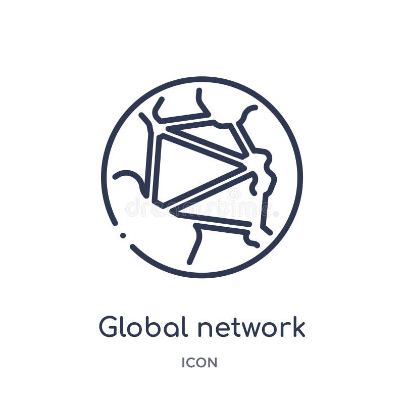 Linear Network Optimization Icon From Internet Security And Networking Outline Collection Thin