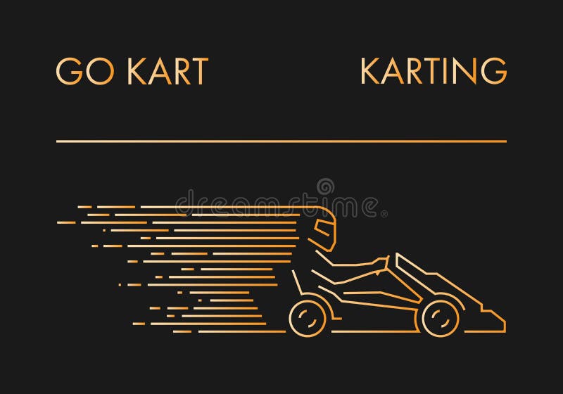 Line Go Kart Symbol. Vector Karting Logo. Stock Illustration ...