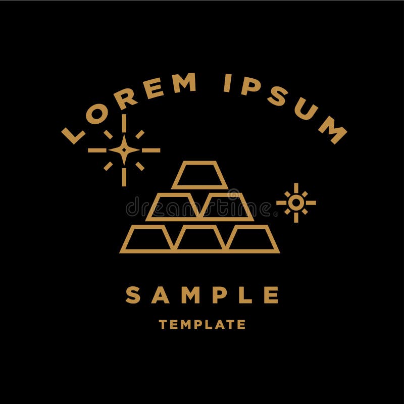 Linear Gold Sign Vector Design Stock Vector - Illustration of graphic ...