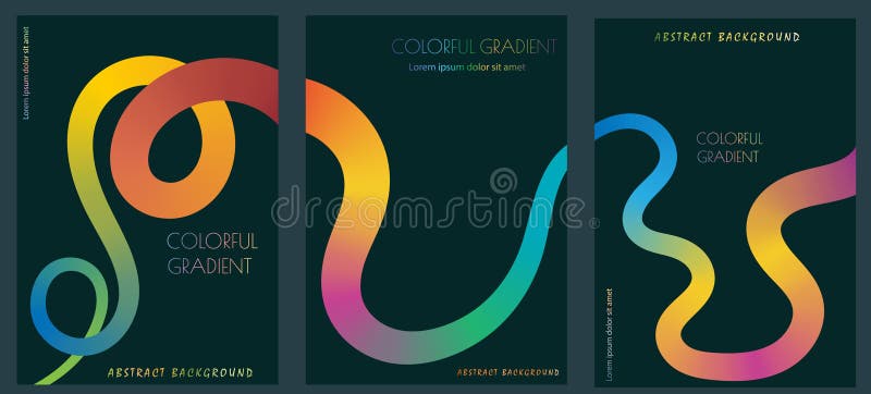 Linear Gradient. Flower Arrangement for Posters, Banners, Covers ...