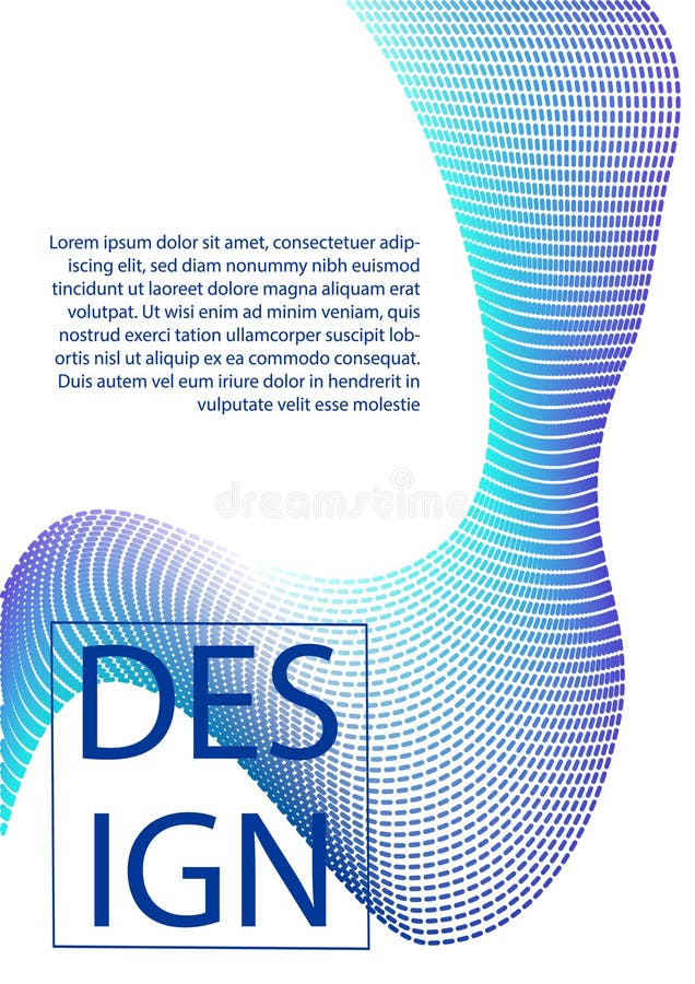 Linear Gradient Waves Poster Vector Stock Vector - Illustration of ...
