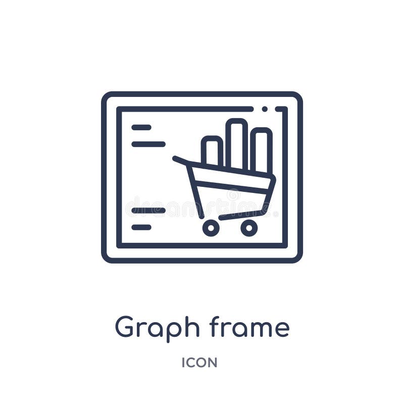 Linear Graph Frame Icon from Commerce Outline Collection. Thin Line ...