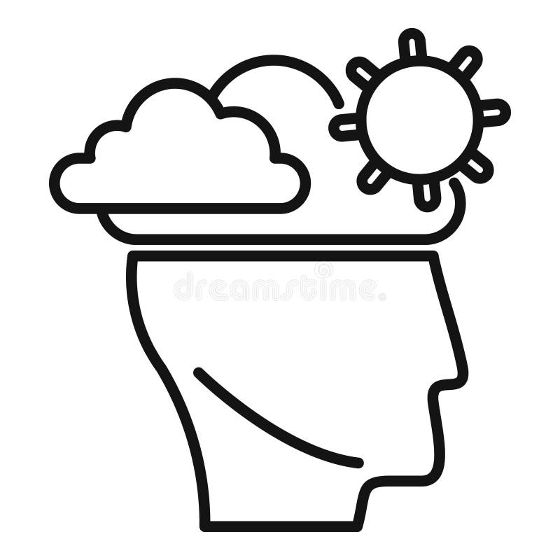 Abstract Mind Concept with Sun and Cloud Stock Vector - Illustration of ...